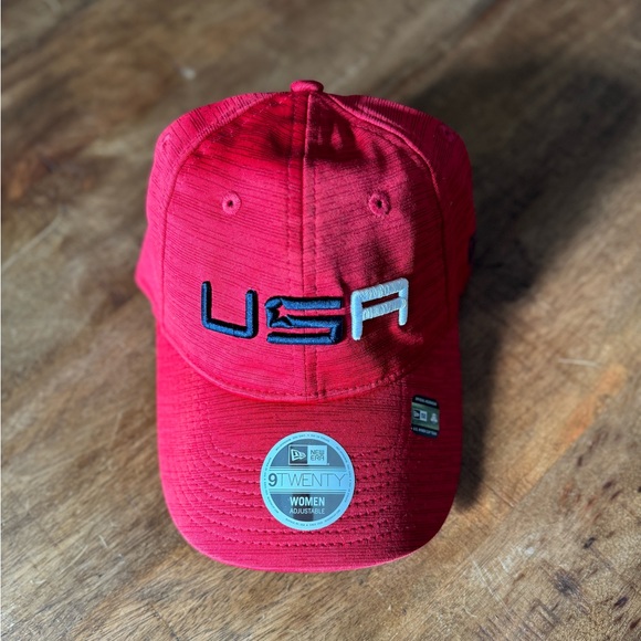 Accessories | Womens Red Usa New Era Adjustable Cap | Poshmark